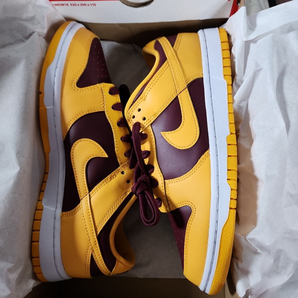 2022 Nike Dunk Low Retro Arizona State Yellow Bordeau… - Gem